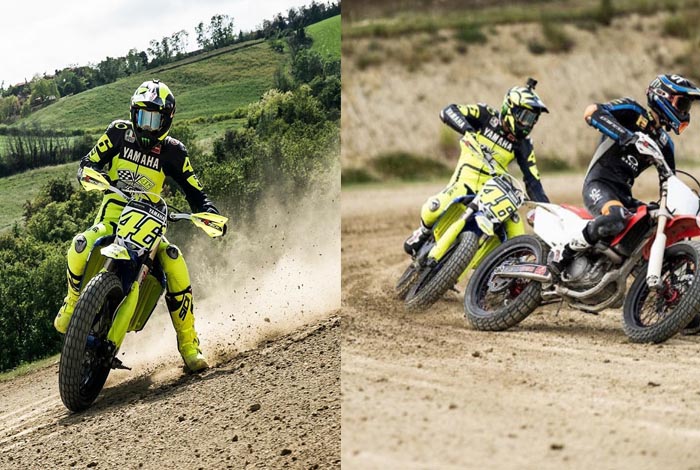 Rossi Sudah Latihan Flat-Track di Tavullia, Bareng Morbidelli dan Luca ...