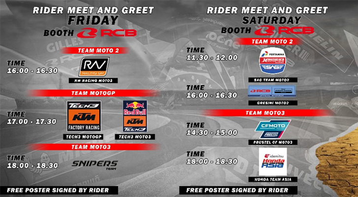 Penting ! Ini Jadual Meet And Greet Rider MotoGP, Moto2 dan Moto3 di ...