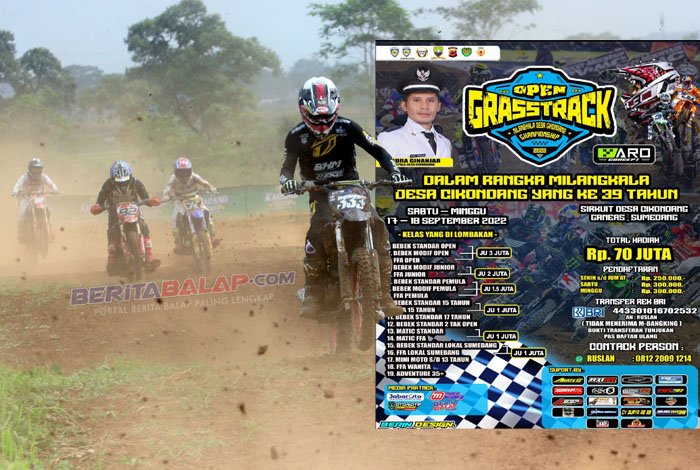 Grasstrack 2022 Sumedang Hadirkan 6 JU Dalam Sekali Balap (17-18 Sept) - BeritaBalap.com