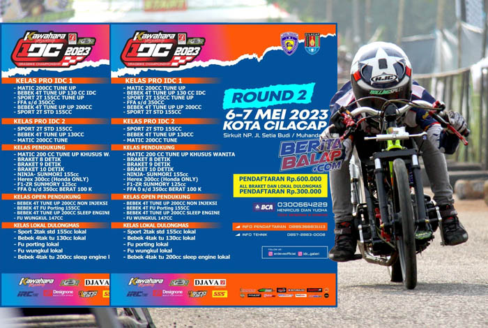 Ora Mundur Blas ! Seri ke-2 Dragbike IDC di Kota Cilacap (6-7 Mei) - BeritaBalap.com