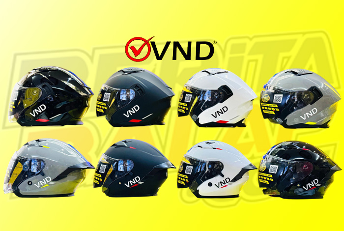 Keren Banget ! VND Hadirkan Helm Half Face Double Visor AK55 dan AK66 ...